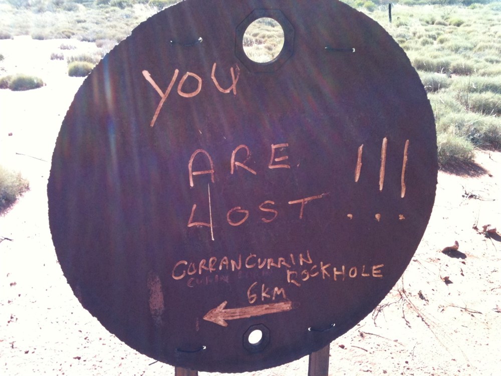 You Are Lost Sign WA @ BOG Places